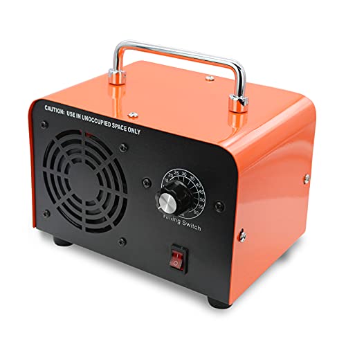 Commercial Ozone Generator 10,000 mg/h, Industrial Ozone Machine Odor Removal, Car Smoke Deodorizer, Portable O3 Purifier for Home Rooms, Air Eliminator for House, Basement, Bar (Orange)