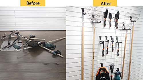 ATOOLA Slatwall Hooks, Garage Slatwall Accessories, Multi Size Slatwall Hooks and Hangers, 14Pack