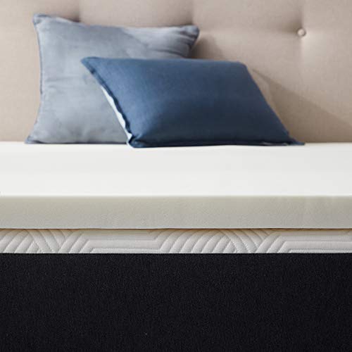 LUCID 2 Inch Dunlop Latex Mattress Topper, King