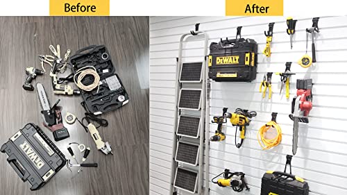 ATOOLA Slatwall Hooks, Garage Slatwall Accessories, Multi Size Slatwall Hooks and Hangers, 14Pack