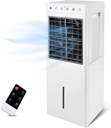 HealSmart 30'' Evaporative Air Cooler Fan with Humidification, Repellent and Anion Function, 2 Gallon Water Tank, 3 Speeds Setting, Remote Control, White