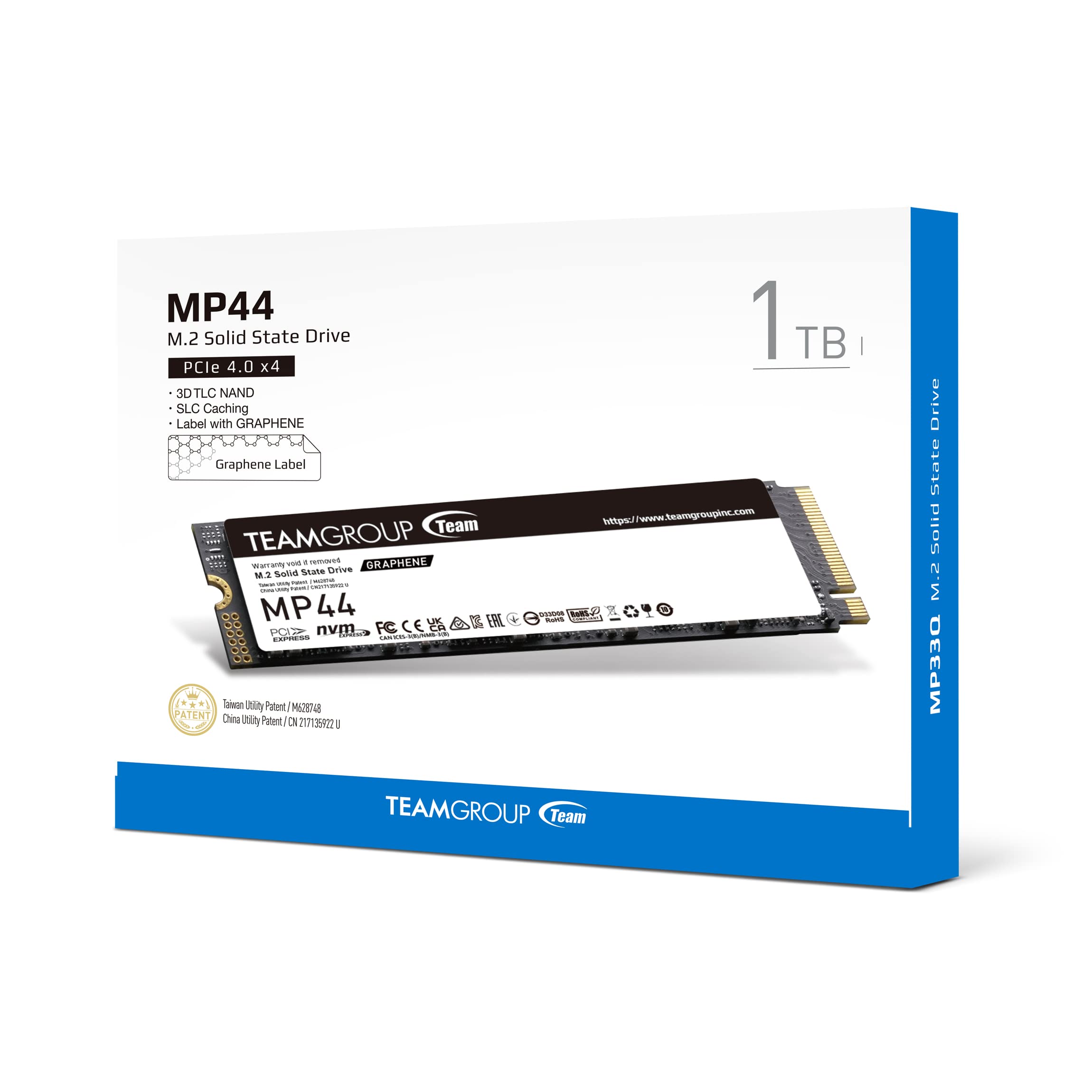TEAMGROUP MP44S SSD 1TB SLC Cache Gen 4x4 M.2 2230 PCIe 4.0 NVMe Steam Deck ASUS ROG Ally Mini PCs R/W Speed up to 5000/3500 MB/s TM5FF3001T0C101