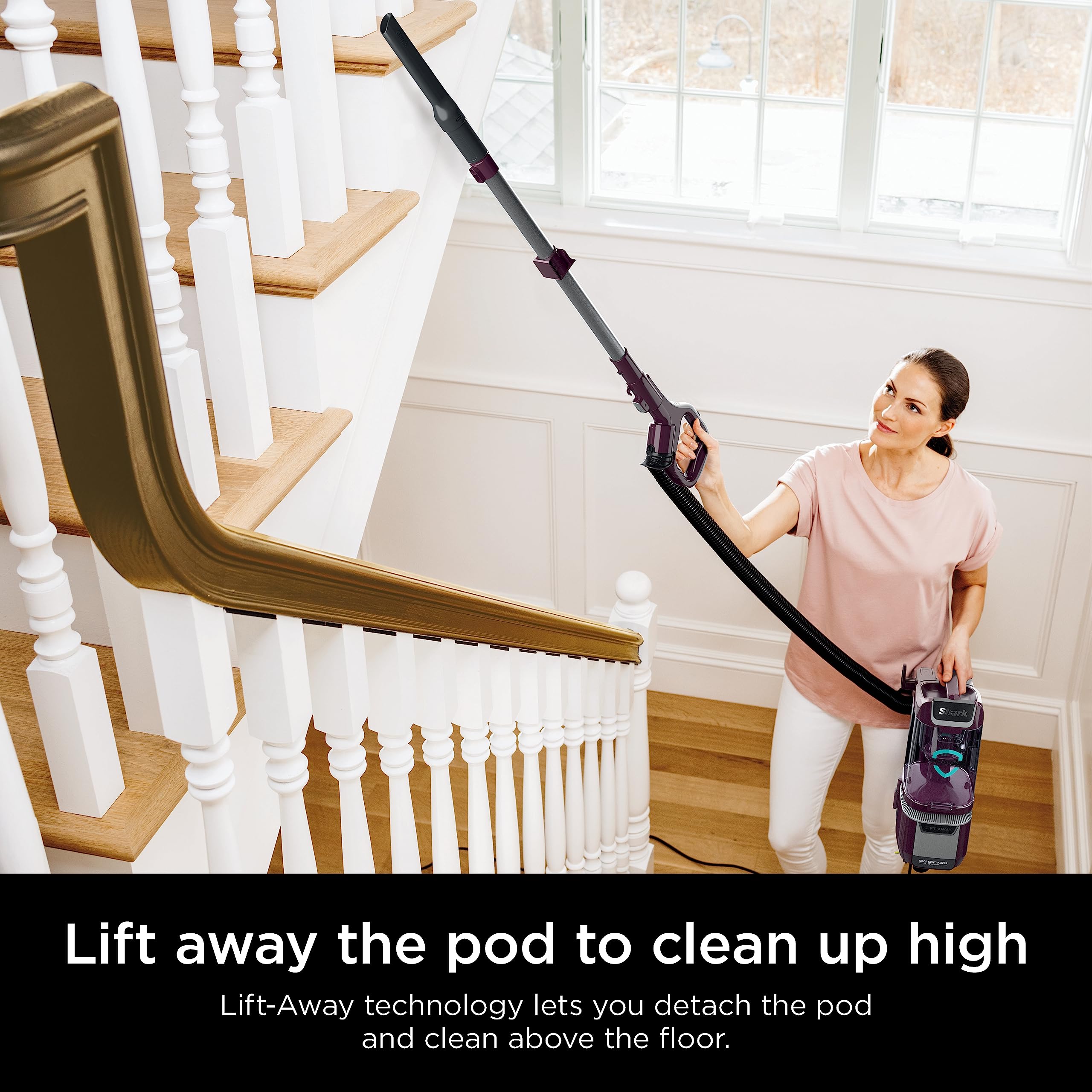 Shark LA702 Rotator Pet Lift-Away ADV Upright Vacuum with DuoClean PowerFins HairPro & Odor Neutralizer Technology, Wine Purple
