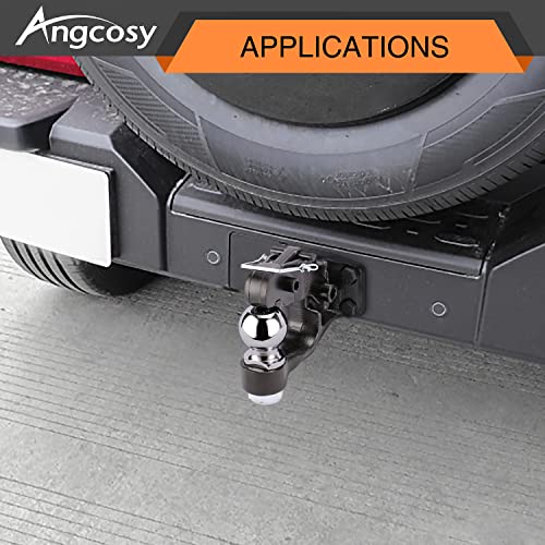 ANGCOSY 10-Ton Pintle Hook Trailer Hitches Receiver Hook Combination 2-5/16” Hitch Ball with Mounting Kit, 20000 lbs
