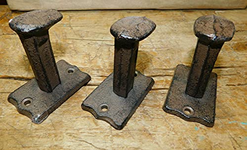 CharmingStuffS New 1 Cast Iron Antique Style Railroad Spike Coat Hooks Hat Hook Rack Towel Garden XL-0106QQQ by CharmingSS