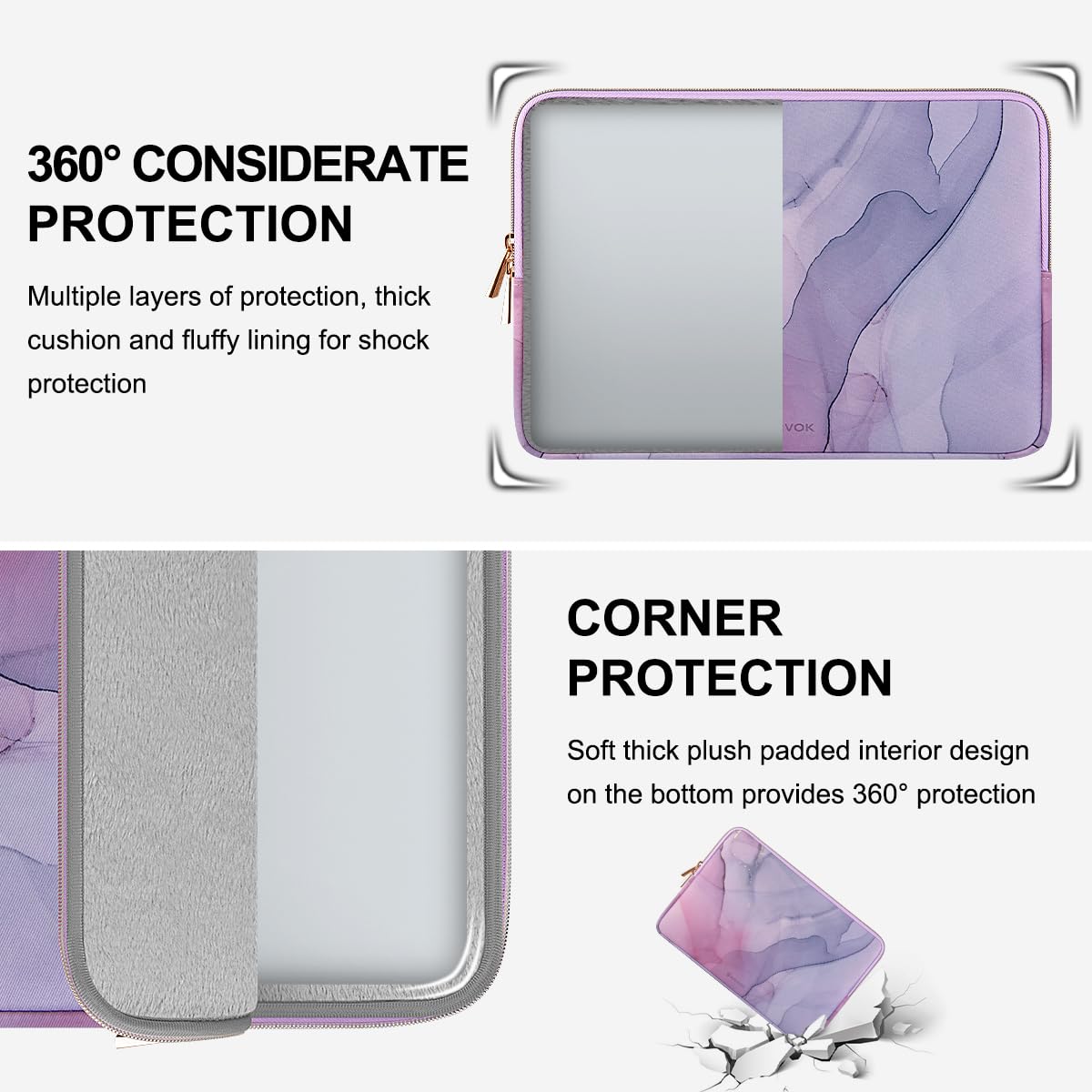 ARVOK 15 15.6 16 inch Laptop Sleeve for MacBook Pro 15 inch/MacBook Pro 16 inch Water-Resistant Laptop Case Notebook Computer/Tablet Pouch Cover for HP/Dell/Lenovo/Asus/Acer/Samsung with Extra Bag