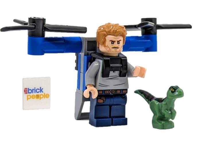 LEGO Jurassic World: Owen Grady Minifigure with Jetpack and Baby Raptor