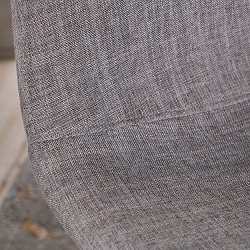Christopher Knight Home 301730 Raina Mid-Century Modern Fabric Dining Chairs, 2-Pcs Set, Light Grey/Dark Brown & Zeila Mid-Century Modern Fabric Dining Chair, 2-Pcs Set, Light Grey/Dark Brown