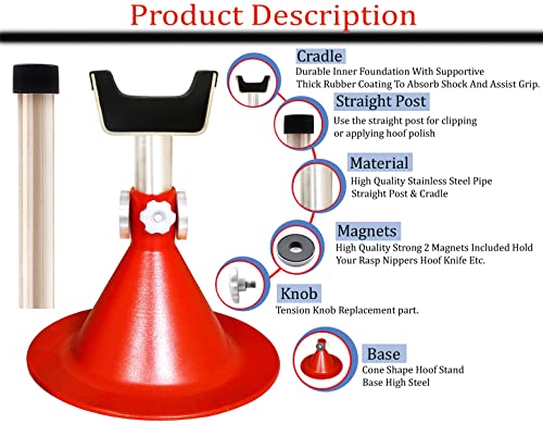 AAProTools Standard Size Farrier Stand Equine Trimming Shoeing Barefoot With Free Hoof Knife Gift