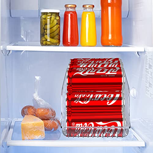 Atopov Set of 2 Refrigerator Organizer Bins Fridge Organizer Freezer Pantry Organization and Storage, Beverage, Canned Food Container Bin for Refrigerator (2)