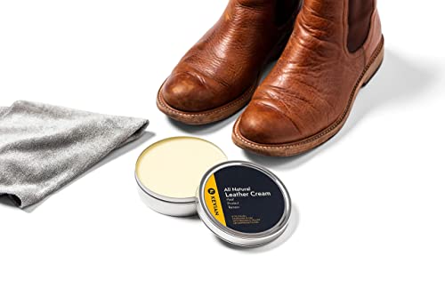 Kevian Leather Cream and Conditioner - Heals, Protects, and Renews - All-Natural Formula Made with Beeswax and Tallow - Made in USA! (4oz)