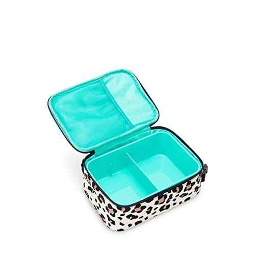 Swig Life Boxxi Lunch Box, Insulated Lunch Box for Women with Water Bottle Holder Side Pocket, Adjustable Meal Divider, Front Zipper Pocket, and Top Buckle Handle in Luxy Leopard Print