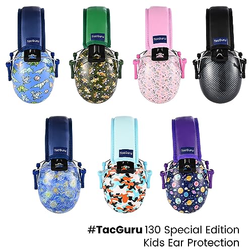 TacGuru 130 Special Edition, Kids Ear Protection Earmuffs, Hearing Protection for Kids, One Size for 3-16 Yr Old, Unicorns Pattern