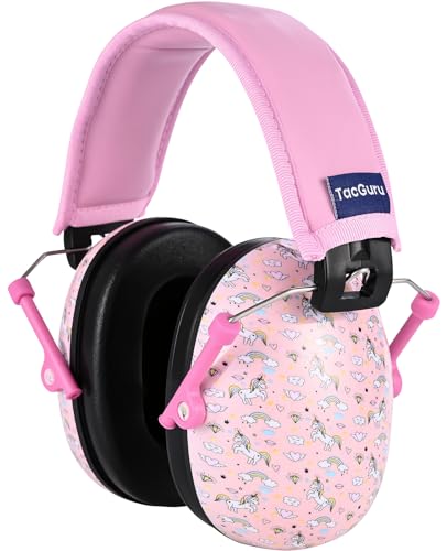 TacGuru 130 Special Edition, Kids Ear Protection Earmuffs, Hearing Protection for Kids, One Size for 3-16 Yr Old, Unicorns Pattern