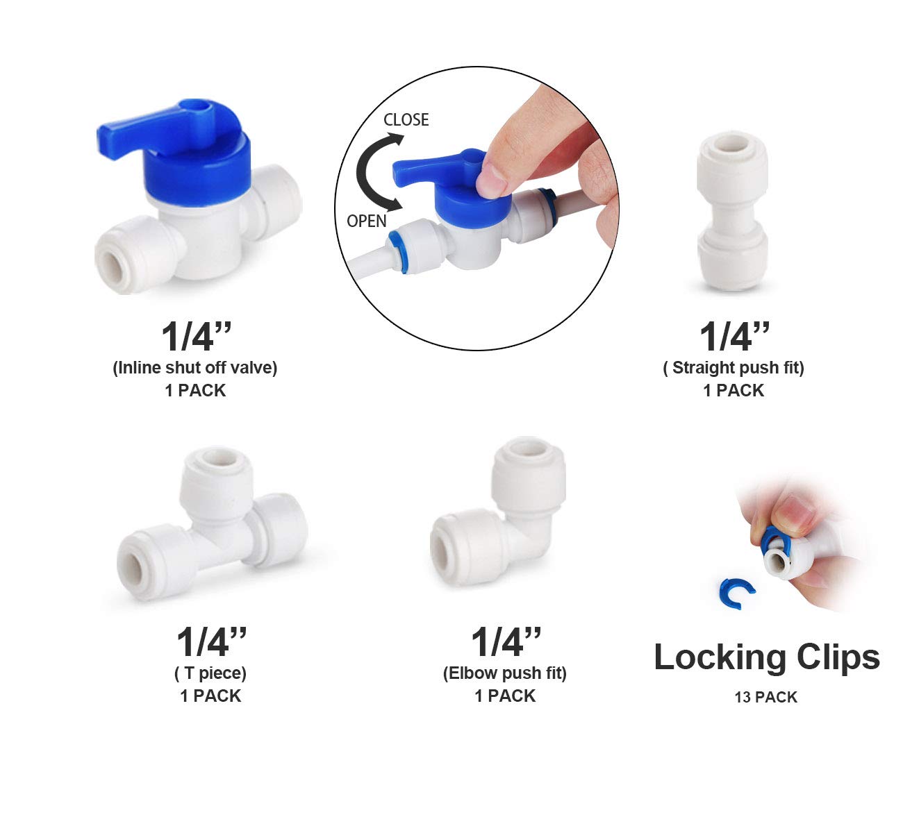 49.2Ft Water Supply Pipe Tube,Refrigerator Water Line +Fridge Connector Kit, ice Maker Water Line Kit for Refrigerator,Ice Maker... (1/4" tubing Pipe)-Easy Installation