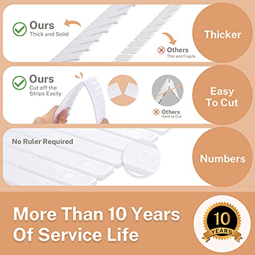 MaidMAX 15Pcs Drawer Dividers for Clothes Adjustable Drawer Organizer for Underwear Makeup Kitchen Utensils Tools 16β x 2.7β DIY Dresser Drawer Separators Organizers for Bedroom Kitchen Office