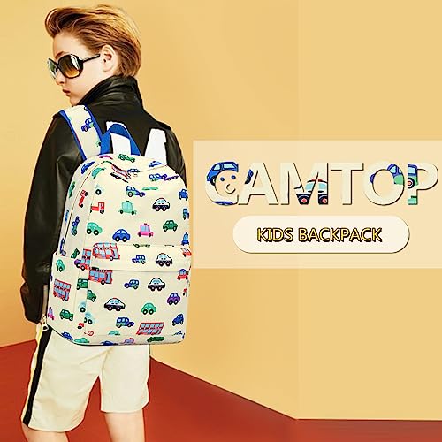 CAMTOP Preschool Backpack for Kids Boys Girls Toddler Backpack Kindergarten School Bookbags(Age 3-8 Year,Car)