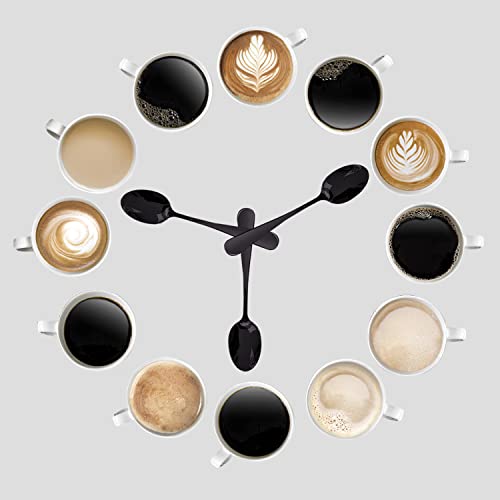 WNATN Demitasse Espresso Spoons, 4.9 Inches Stainless Steel Mini Coffee Spoon Small Spoons for Dessert, Set of 8 (Black)
