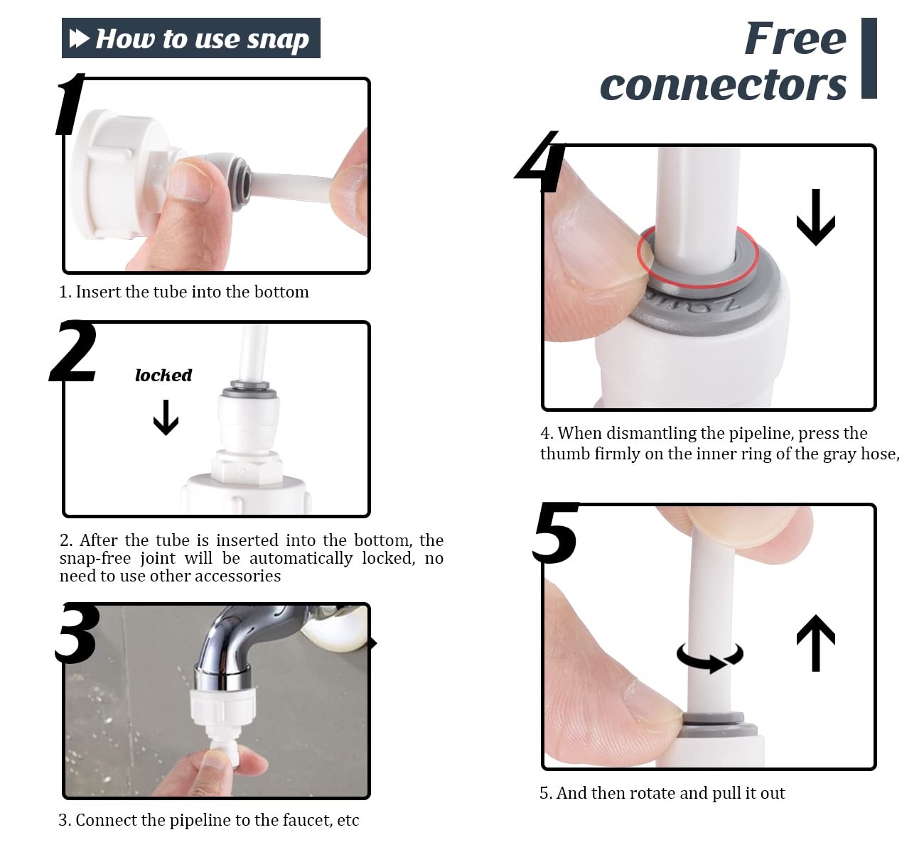 49.2Ft Water Supply Pipe Tube,Refrigerator Water Line +Fridge Connector Kit, ice Maker Water Line Kit for Refrigerator,Ice Maker... (1/4" tubing Pipe)-Easy Installation