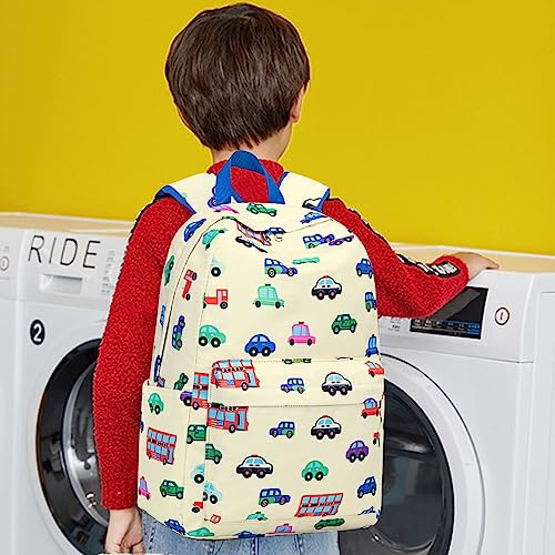 CAMTOP Preschool Backpack for Kids Boys Girls Toddler Backpack Kindergarten School Bookbags(Age 3-8 Year,Car)