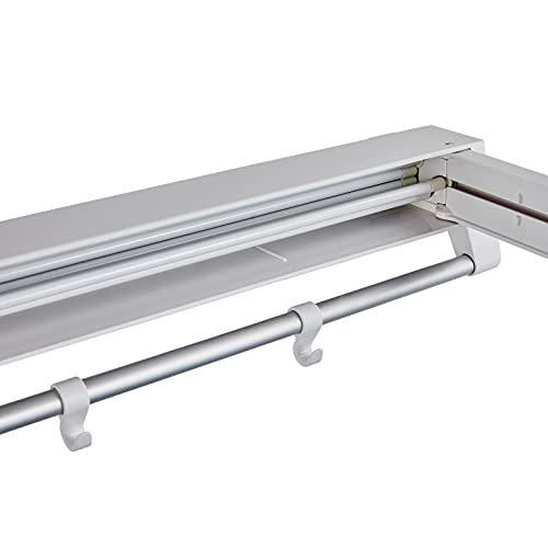 Delysia King Clothes Laundry Drying Rack,Collapsible Wall Mounted Hanger|7 Drying Rods (White)