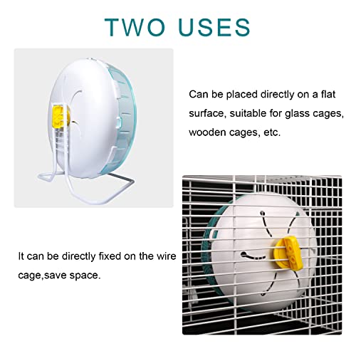 Aucks Silent Hamster Exercise Wheels 6.9 inch Stand Silent Spinner for Hamster Gerbils, Mice,Other Small Animals
