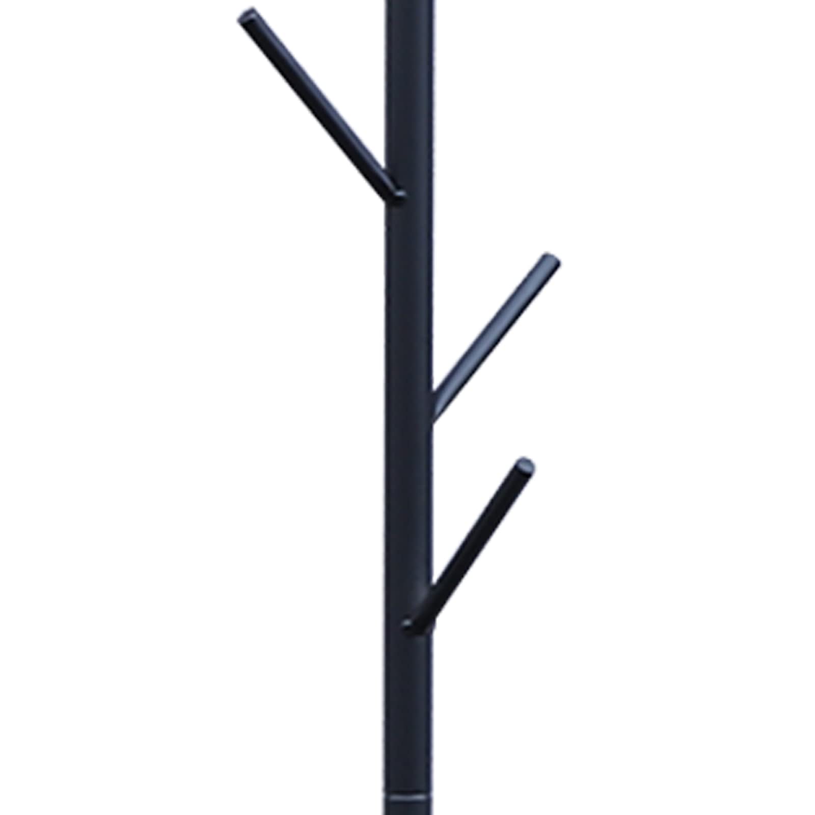 XUANIIIL Modern Metal Coat Rack with 7 Hooks and Cross Base, Free Standing Heavy Duty Hanger Stand, Hall Tree for Entryway, Home Office Clothes Hats Bags Umbrella Purse Organizer (Black)