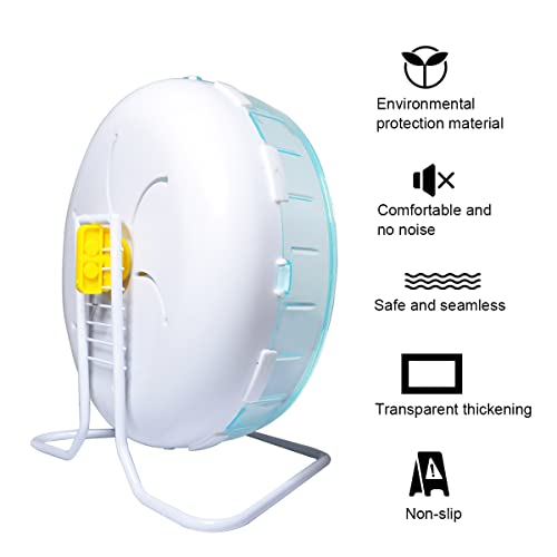 Aucks Silent Hamster Exercise Wheels 6.9 inch Stand Silent Spinner for Hamster Gerbils, Mice,Other Small Animals
