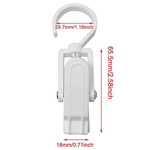 ZRM&E 10pcs Laundry Hooks Clip White Plastic Clothes Pegs Towel Socks Hanging Pegs Laundry Hangers Store Drapery Clips