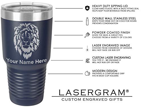 LaserGram 30oz Vacuum Insulated Tumbler Mug, EMT Emergency Medical Technician, Personalized Engraving Included (Navy Blue)