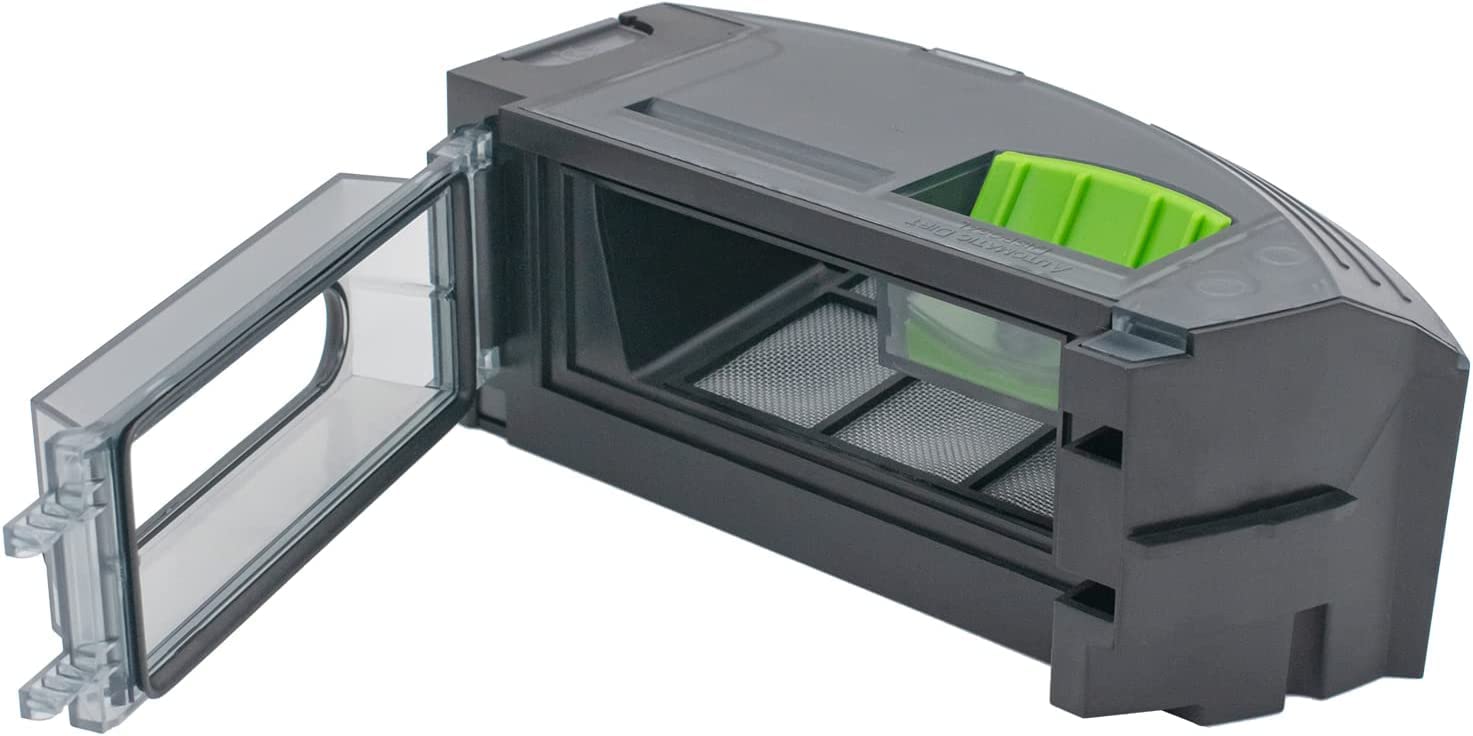 Enhanced Dust Collector Bin with Automatic Dirt Disposal compatible with iRobot Roomba e/i/j Series e5 e6 i1 i3 i4 i5 i6 i7 i8 J7 J8 / + Plus (New Upgraded Version)