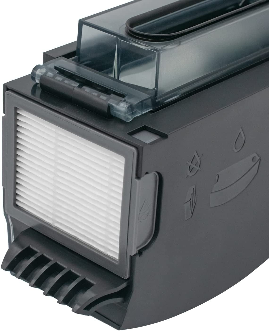 Enhanced Dust Collector Bin with Automatic Dirt Disposal compatible with iRobot Roomba e/i/j Series e5 e6 i1 i3 i4 i5 i6 i7 i8 J7 J8 / + Plus (New Upgraded Version)