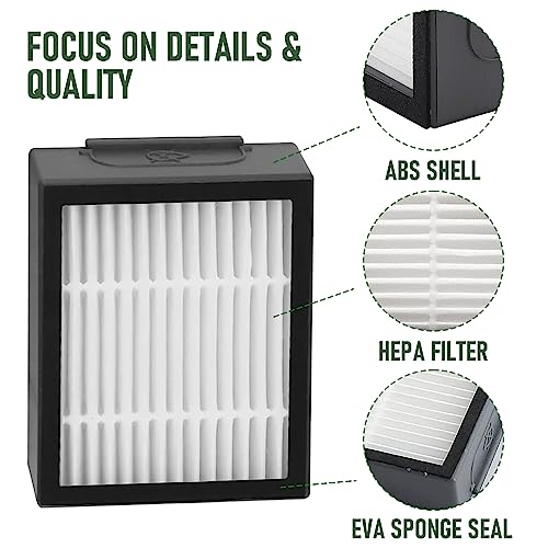 ALSTON HEPA Filter Replacements 12PCS for iRobot Roomba I E & J Series, i7 i7+/plus i3 i3+ i4 i6 i6+ i8 i8+ E5 E6 E7, High Efficiency Roomba Filters with Cleaning Brush…