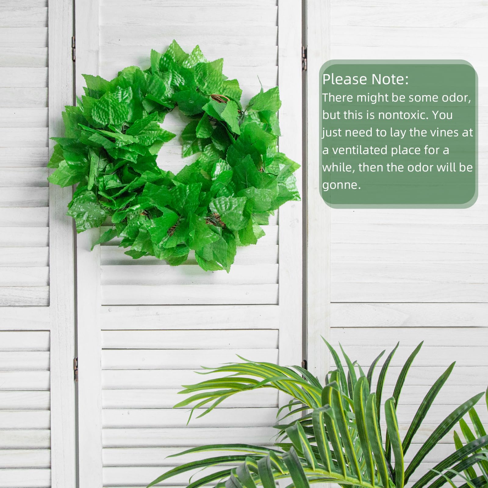 BigOtters Vines for Room Decor, 12 Pack Fake Ivy Leaves Artificial Ivy Garland Hanging Plant Vine for Bedroom Wall Wedding Decor, 90.5Ft
