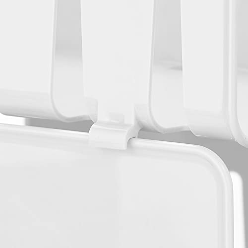 mDesign Stackable Shoe Storage Organizer for Organizing Men's and Women's Shoes Inside Closet - Holds Booties, Pumps, Sandals, Wedges, Flats, Heels - Each Holds 2 Pairs - 6 Pack - White