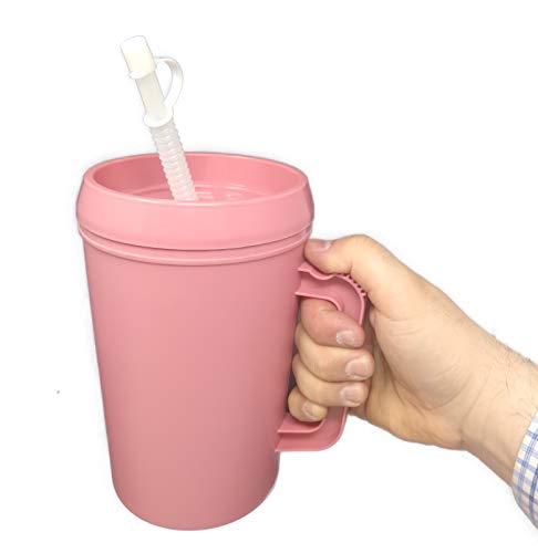 Insulated Hospital Carafe β 34 oz β Hot and Cold Refillable Water Bottle β With Flexible Straw and Pouring/Sipping Spout (1)