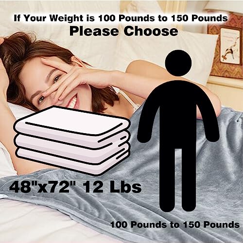 Weighted Blanket Twin Size 48''x72'' 12lbs Soft Minky Weighted Blankets for Adult All-Season with Premium Glass Beads for Sleep Partner (Dark Grey)