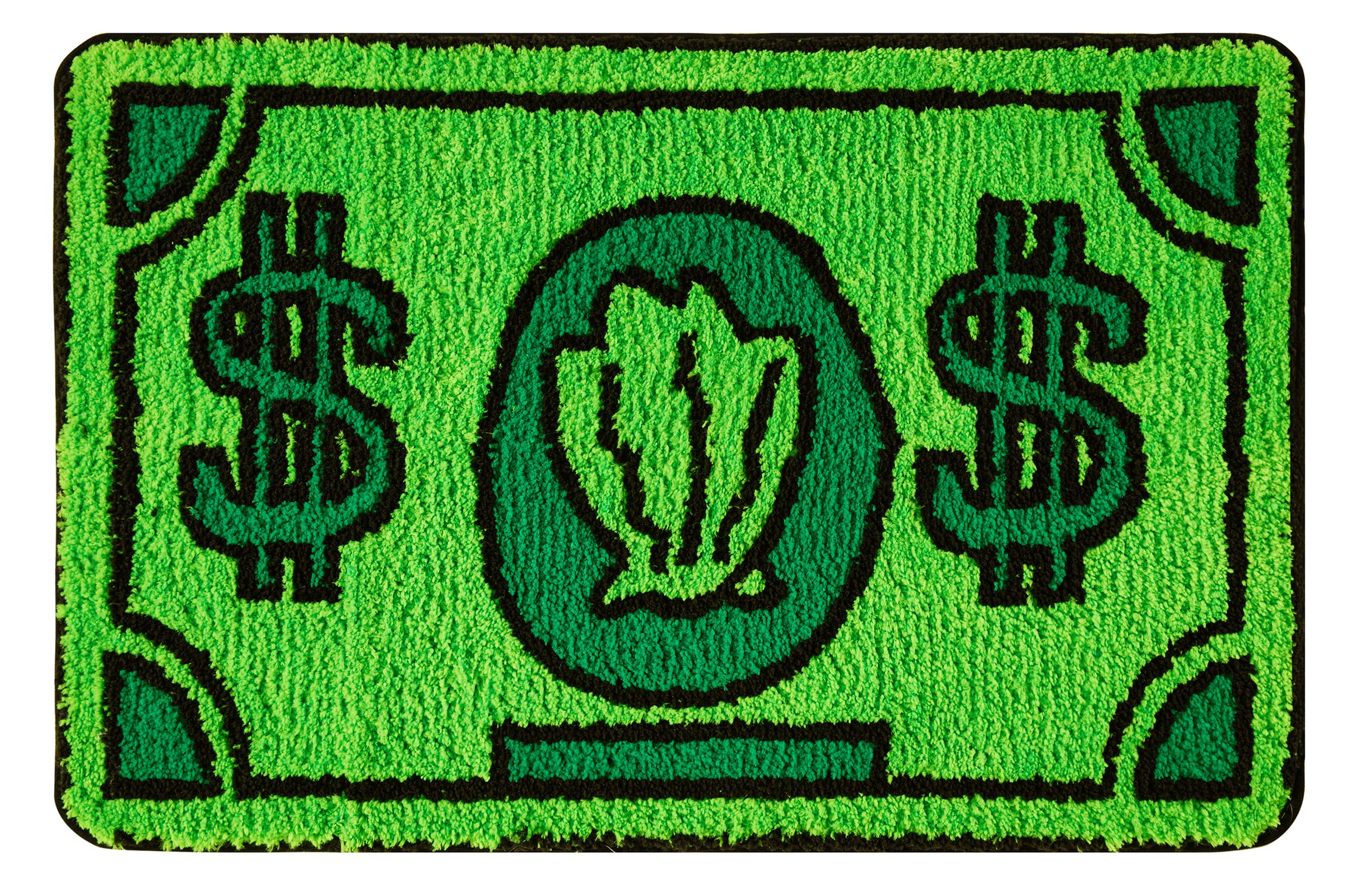 RoomTalks Cute Money Rug 2x3 Cartoon Funny Cool Small Throw Rugs for Girls Bedroom Kids Bathroom Kitchen Dorm Non Slip Machine Washable Soft Shag Accent Floor Rug, Unique Gift for Kids Girls