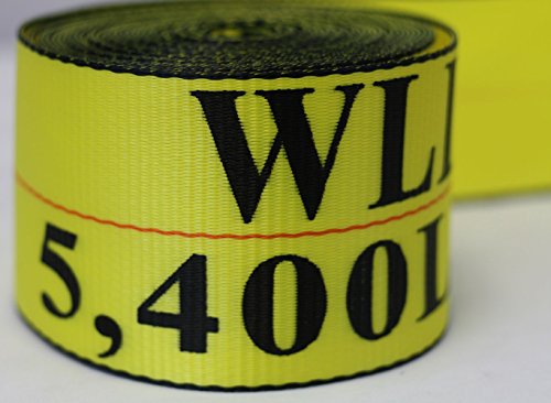Mytee Products (10 Pack Winch Straps 4" x 27' Yellow Heavy Duty with Flat Hooks WLL# 5400 lbs | Flatbed Straps Tie Down 4 Inch Cargo Control Truck Straps for Flatbed Truck Utility Trailer