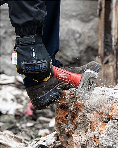 toolant Waterproof Winter Leather Work Glove Men, Thor Series, Heavy Duty Mechanic Gloves, Warm 3M Insulate Lining, Touchscreen, with Impact Protection, Small