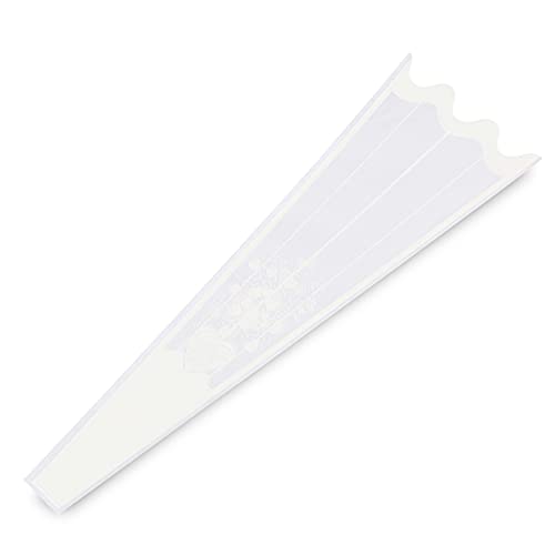Aylmrice Clear Flower Bouquet Sleeve Flower Wrapping Plastic Paper Floral Arrangement Supplies Wrap Bags Single Rose Packaging Bags for Party Feastival Wedding Valentine's Day 100 Counts White