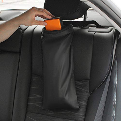 Storage Pouch Auto Car Seat Back Litter Trash Bag Garbage Can Headrest Hanging Storage Holder