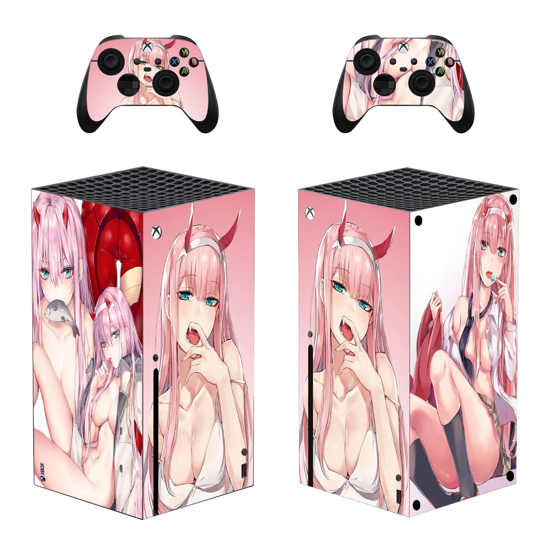 Vanknight XB Series X Console Controllers Skin Decals Stickers Hot Anime Girl Wrap Vinyl for XB Series X Console Anime Lady