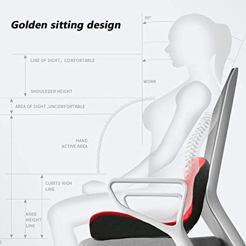 STIDE Memory Foam Seat Cushion & Lumbar Support Pillow for Office Chair Car Wheelchair Orthopedic Chair Pad and Back Cushion for Lower Back,Green