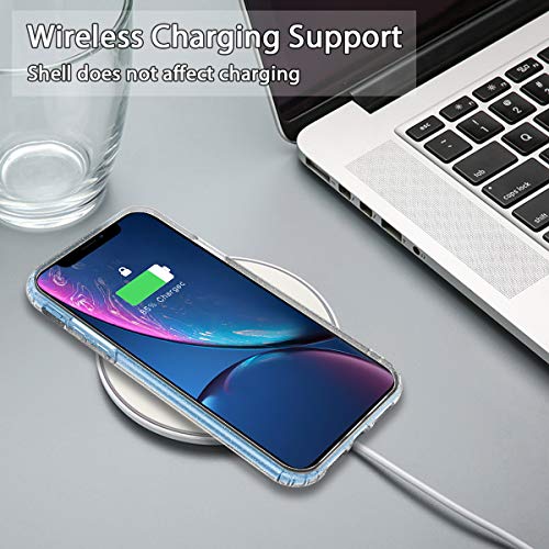 Lamcase for iPhone XR Case, Crystal Clear Bling Sparkly Glitter Shiny Soft Flexible TPU Slim Fit Drop Protection Rugged Shockproof Cover Case for Apple iPhone XR 6.1 inch (2018), Clear Glitter