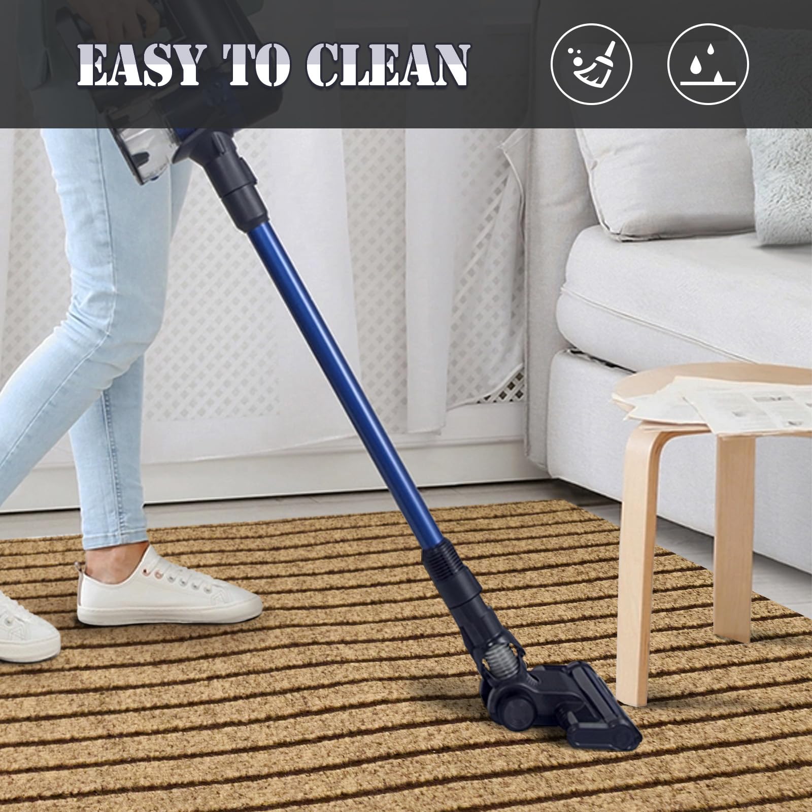ANTPOP Runner Rug 2ft x 12ft Outdoor Indoor Runner Rugs with Rubber Backing Washable Rug Runner Carpet for Hallway Entryway Kitchen Bathroom Laundry Room Balcony Garage Patio