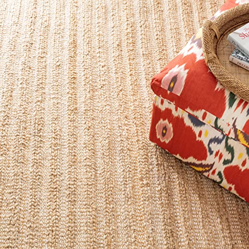 Dash and Albert Simba Jute Area Rug - 2.5' x 8' Runner Ivory Solid Handwoven Accent Rug - Durable, Eco-Friendly, High Traffic Areas Hallway, Stairs, Living Room
