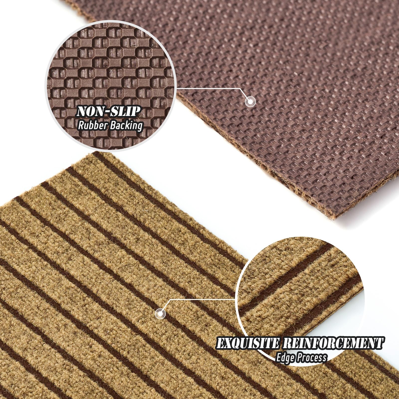 ANTPOP Runner Rug 2ft x 12ft Outdoor Indoor Runner Rugs with Rubber Backing Washable Rug Runner Carpet for Hallway Entryway Kitchen Bathroom Laundry Room Balcony Garage Patio