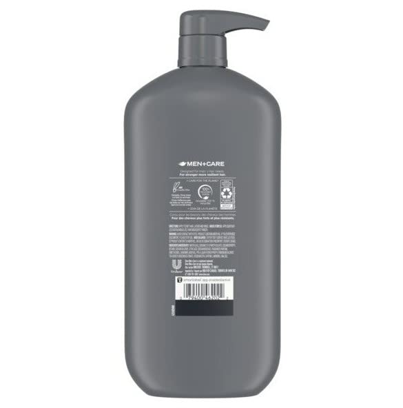 Dove MEN+CARE 2-in-1 Shampoo & Conditioner Fresh+Clean with Caffeine+Menthol, 31 Fl Oz (Pack of 1)