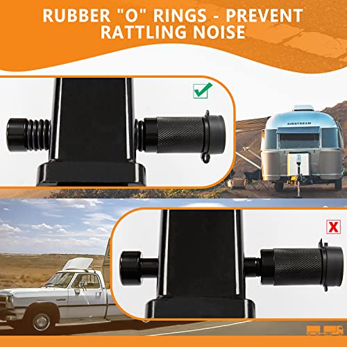 Trailer Hitch Locks, Hitch Lock with 5/8'' Dia 3-1/2β Long Pin Fits Class III IV 2"& 2-1/2" Hitches, Trailer Hitch Lock with Anti-Rattle O-Rings for Trailer Truck Car Boat (1 Pack)